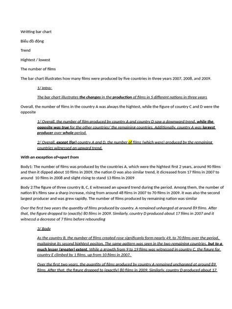 Writting Bar Chart Pdf