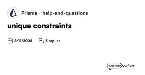 Unique Constraints Prisma