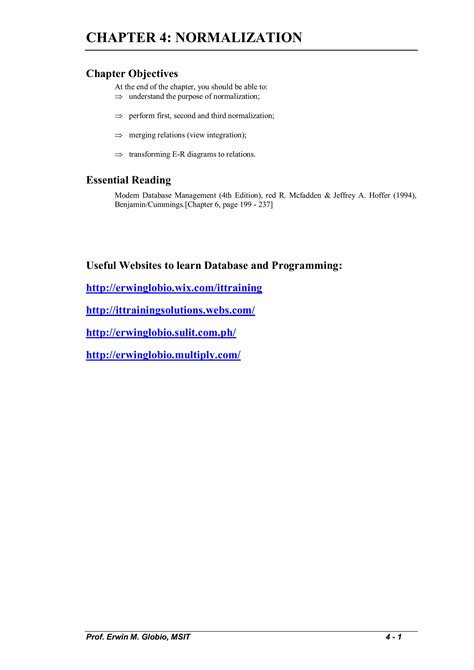 Database Normalization Pdf