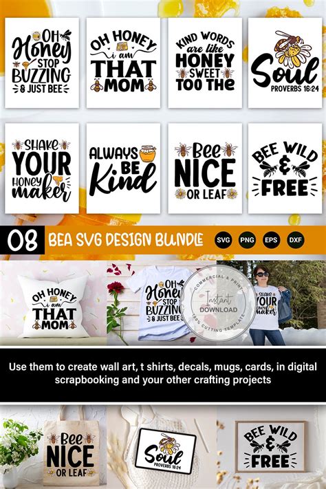 Bee And Honey Svg Bundle Bee Kind Svg Honeycomb Svg Honey Etsy