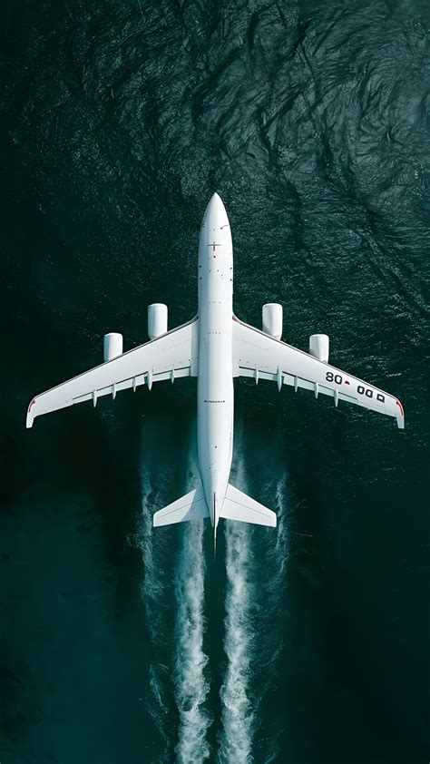 Airplane From Above Airplane Top View Wallpaper Modern Aircraft