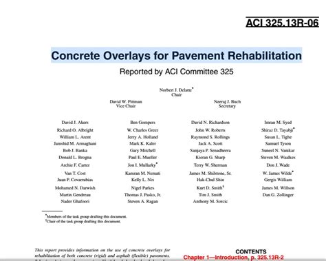 ACI Code Concrete Overlays For Pavement Rehabilitation Download PDF Iamcivilengineer