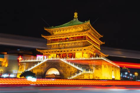 西安地标建筑钟楼高清图片下载 正版图片507701133 摄图网