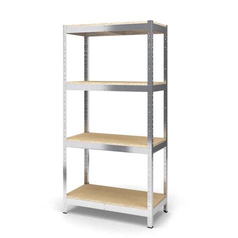 ᐉ Стелаж металевий Харді про 250х150х30 см з оцинкованим покриттям на 4 полиці із ДСП 26052