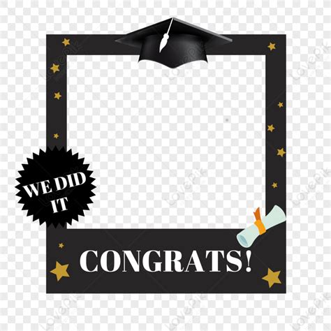 행복한 졸업 일러스트 장식 테두리 폴라로이드학교기능 Png 일러스트 무료 다운로드 Lovepik