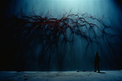 Premium Photo A Man Standing In Front Of A Large Tree