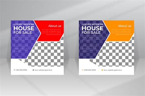 부동산 비즈니스 소셜 미디어 게시물 템플릿 디자인 소셜 미디어 비즈니스 페이지 그룹 및 기타 소셜 미디어 플랫폼에 적합합니다 가정용 시설에 대한 스톡 벡터 아트 및 기타