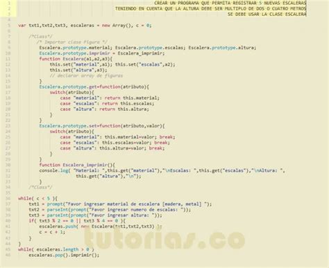 POO Javascript Aplicacion Clase Escalera Tutorias Co
