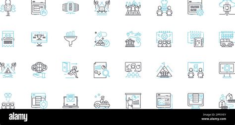Information Architecture Linear Icons Set Hierarchy Navigation Categorization Taxonomy
