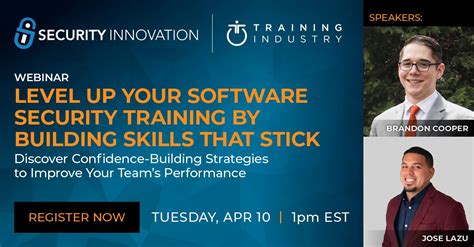 Security Innovation On Linkedin Webinaralert Softwaresecurity Cybersecuritytraining