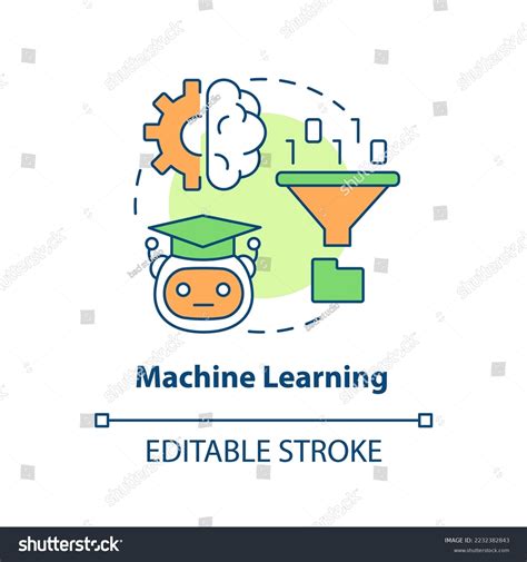 Machine Learning Concept Icon Artificial Intelligence Stock Vector Royalty Free 2232382843