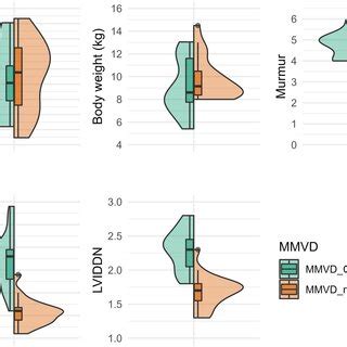Split Violin Plots And Box Plots Illustrating Descriptive Statistics