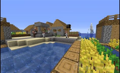 Скачать сид «Деревня на острове для Майнкрафт 1 17 1 1 16 5 1 15 2 1 14 4