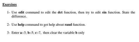 Solved Exercises 1 Use Edit Command To Edit The Det Chegg Com