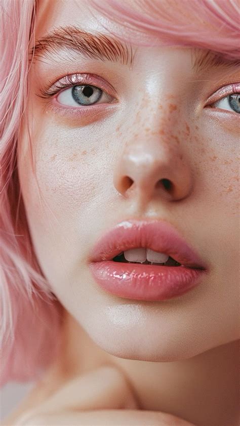 Девушка с розовыми волосами In 2024 Dewy Makeup Look Summer Makeup Trends Summer Makeup