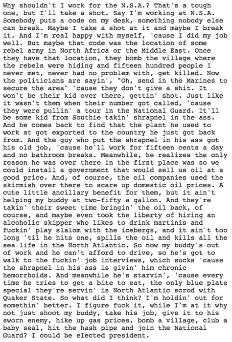 Good Will Hunting Matt Damon NSA Monologue