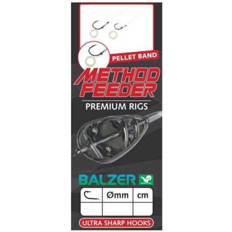 Balzer Method Feeder Premium Rigs Pellet Band 14 0 24mm 10cm 3 99