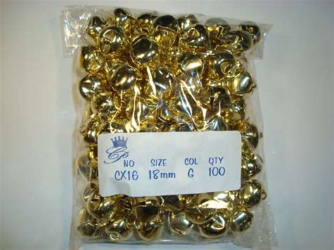100 Quality Round Metal Bells Gold Colour Bits And Bats Online