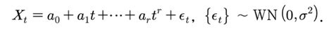 Solved Xta0a1t⋯artrϵt ϵt ∼wn0σ21−brtrr