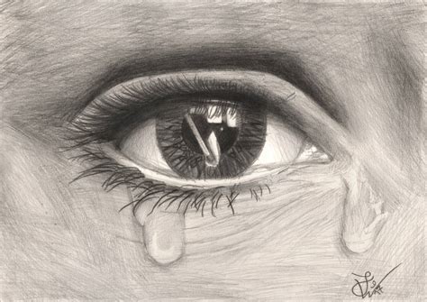 Sad Eye Pencil Drawing By Thejulinator On Deviantart