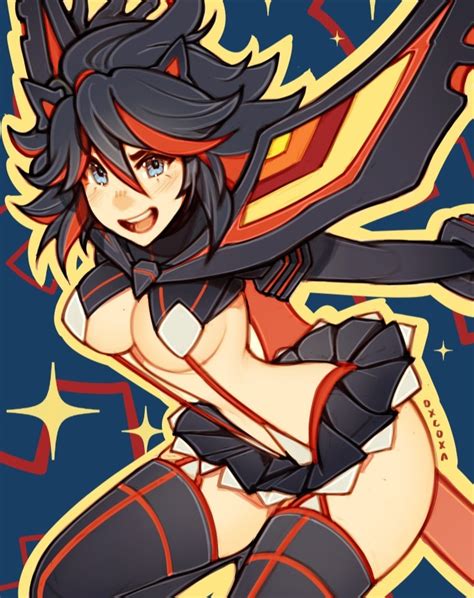 Rule 34 Black Hair Blue Eyes Kill La Kill Matoi Ryuuko Oxcoxa Skirt