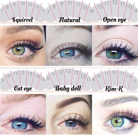 Eyelash Extension Style Chart Educational Chart Resources