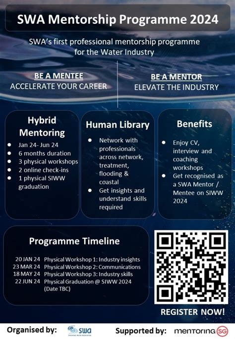 Swa Mentorship Programme 2024 Swa Singapore Water Association