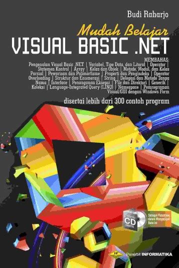 Buku Mudah Belajar Visual Basic Net Cd Karya Budi Raharjo