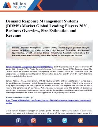 PPT Demand Response Management System Market PowerPoint Presentation ID