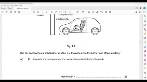Momentum Questions 13 To 14 Ial As Physics Unit 1 Lecture 15b Youtube