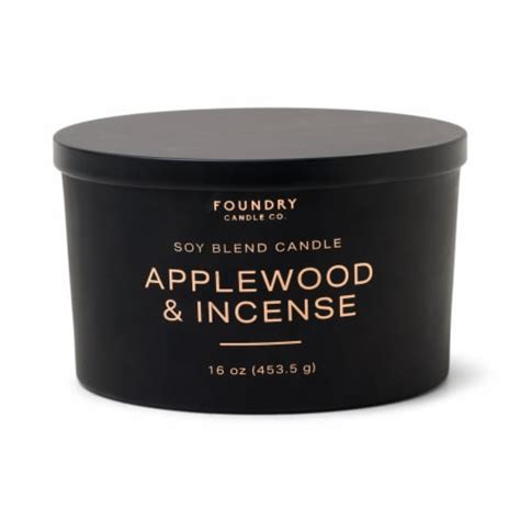 Foundry 16 Oz 3 Wick Applewood And Incense Scented Candle 16 Oz King