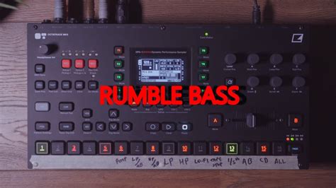 Octatrack Tutorial Video RUMBLE BASS YouTube