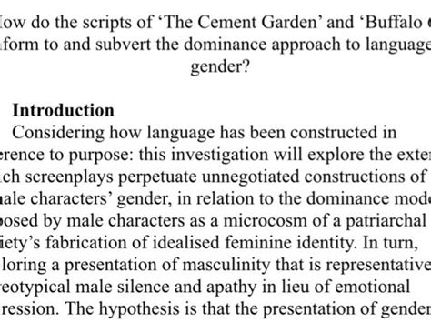 A English Language A Level Coursework Example Teaching Resources