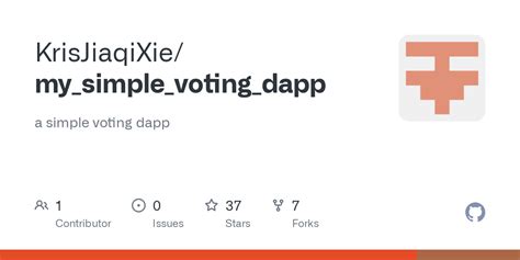 github krisjiaqixie my simple voting dapp a simple voting dapp