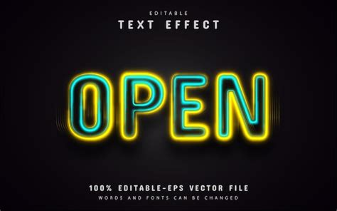 premium vector neon gradient text effect