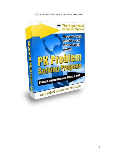 Pk Problem Solving Program Pdf Thought Intuition