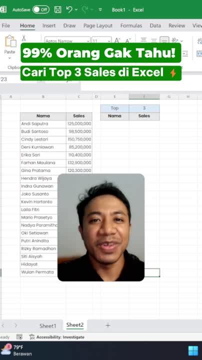 Exceltips Excelindonesia Belajarexcel Excelhack Top3sales