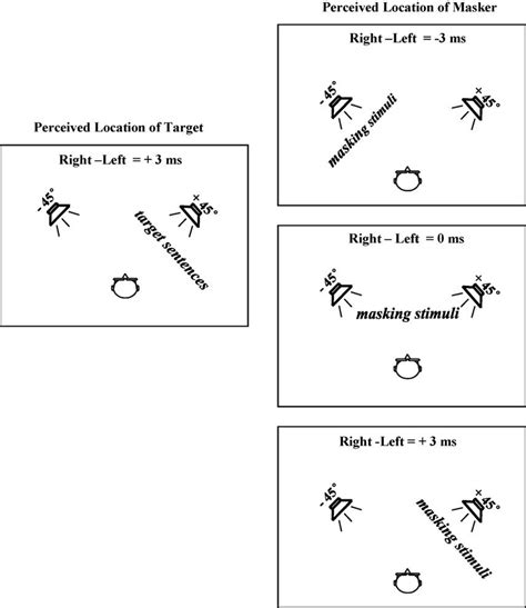 Diagram Showing The Perceived Locations Of Target Stimuli And Masking