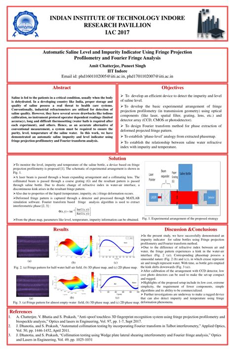 Pdf Automatic Saline Level And Impurity Indicator Using Fringe Projection Profilometry And