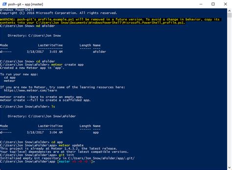 Powershell Shuffling Output Messages When Issuing Meteor Update Command