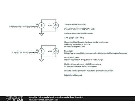 Sinusoidal And Non Sinusoidal Functions CircuitLab