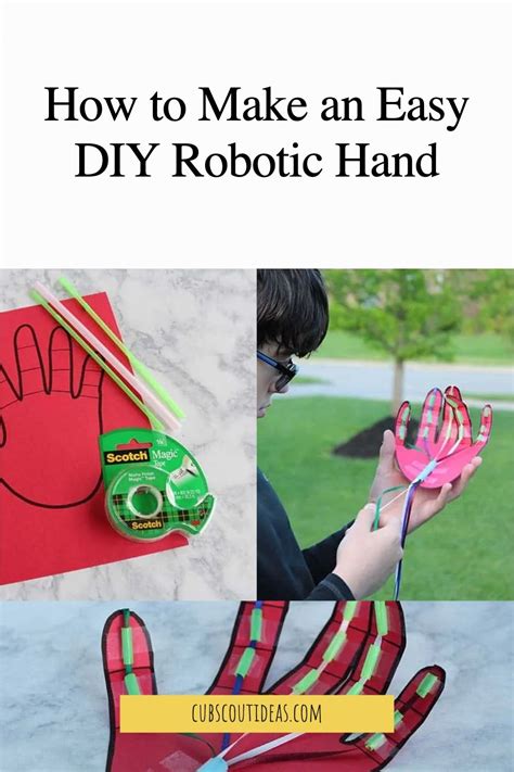 How To Make An Easy Diy Robotic Hand {free Printable } Cub Scout Activities Scout Activities