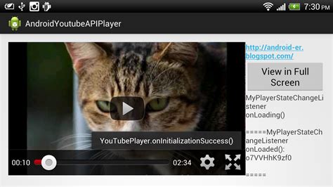 Android Er Example To Use Youtubeplayerfragment Of Youtube Android
