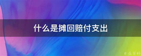 什么是摊回赔付支出 业百科
