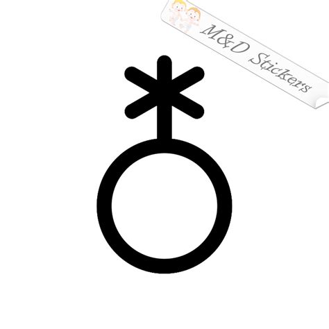 Non Binary Genderqueer Symbol 45 30 Vinyl Decal In Different Co