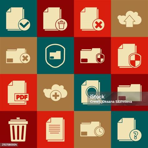 Set Unknown Document Document Folder Protection Concept Delete File And