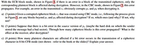 solved with the ecb block mode shown in figure 4 if there