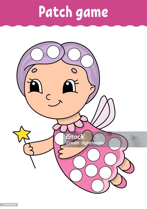 어린이를위한 패치 게임 점 색칠 페이지를 수행합니다 어린이와 유아를위한 교육 활동 워크 시트 격리된 벡터 그림입니다 만화