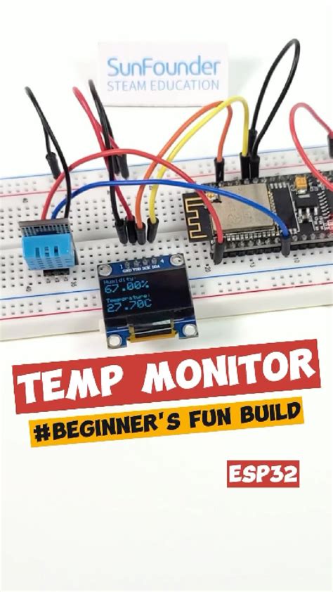 Sunfounder Maker Education Build A Real Time Temp And Humidity Display With Esp32 Arduino