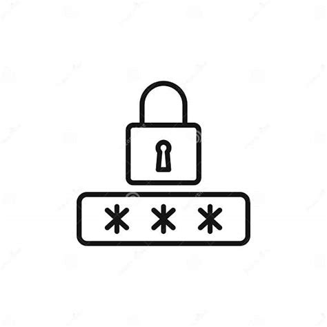 Secure Password Icon For Cybersecurity And Online Protection Stock